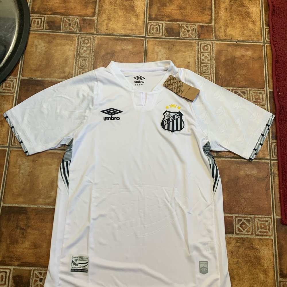 Umbro Santos Fc 2025 White Soccer Jersey Size M - Gem